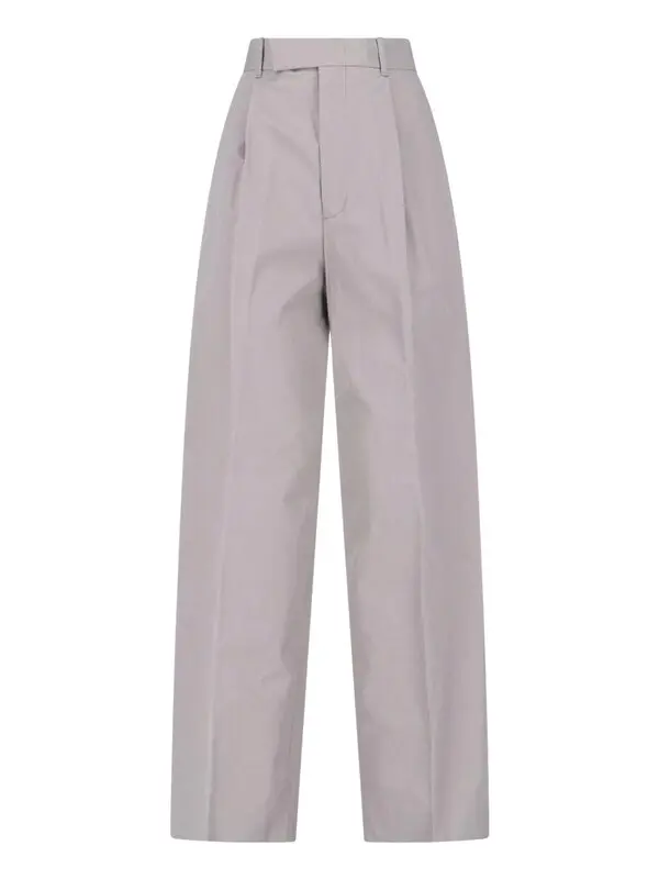 JIL SANDER High-waist Wide-leg Tailored Trousers - Grey