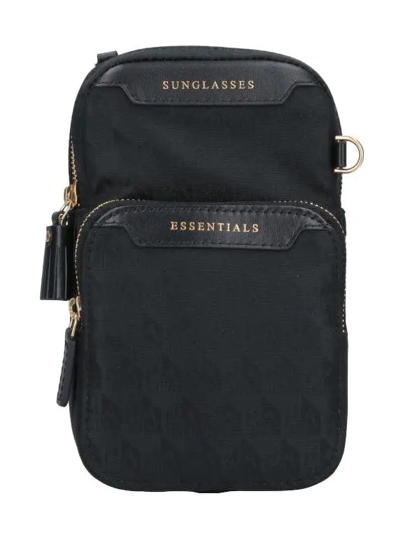 ANYA HINDMARCH Recycled Nylon Mini Crossbody Bag With Leather-trim Details - Black