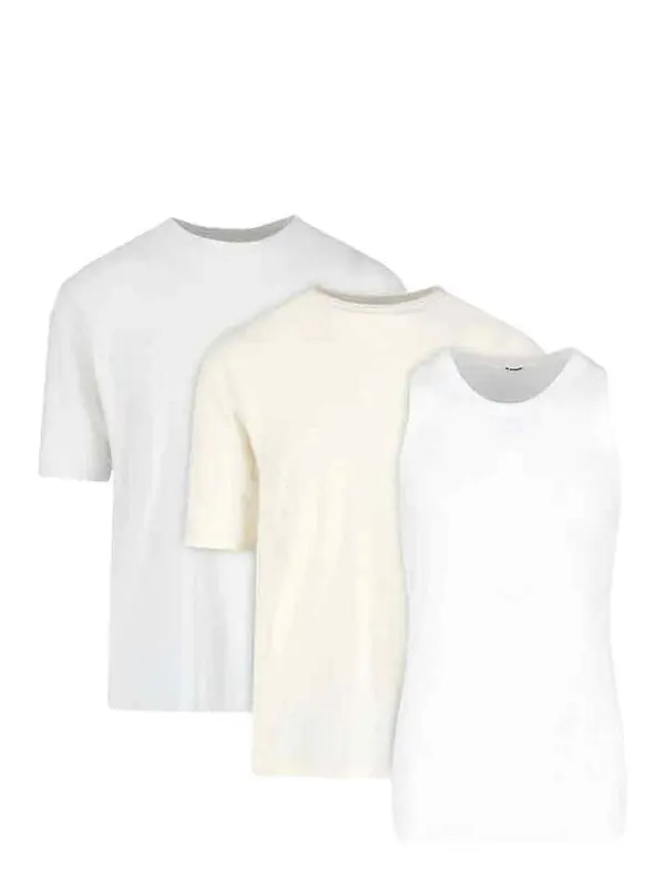 JIL SANDER Italian-made 100% Cotton Short-sleeve T-shirt For - Multicolour
