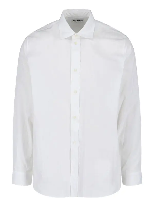 JIL SANDER Cotton Button-up Dress Shirt - White