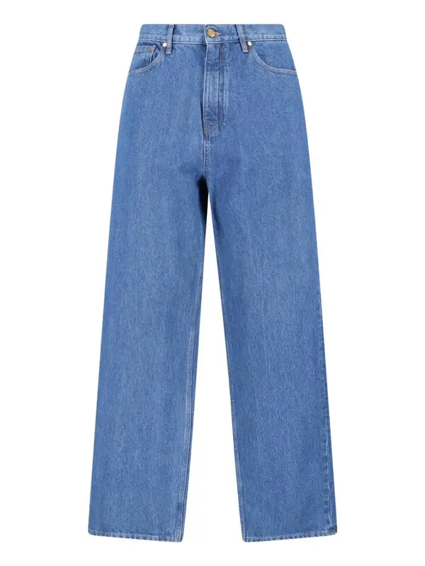 JIL SANDER 100% Cotton Denim Jeans - Blue