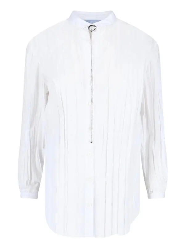 Seafarer Mandarin Collar Shirt - White
