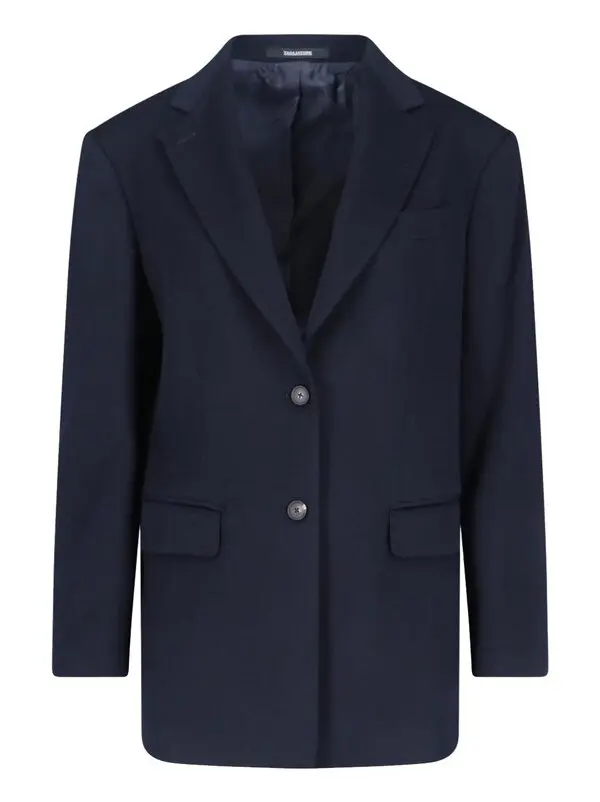 Tagliatore 100% Cashmere Double Breasted Jacket - Blue
