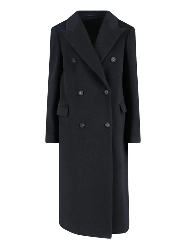Tagliatore 100% Cashmere Double Breasted Jacket - Grey