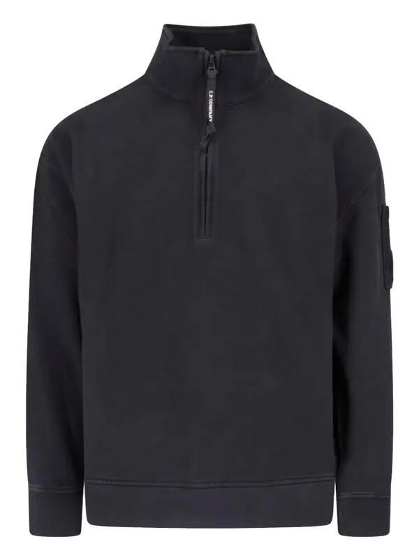 C.P. COMPANY 100% Cotton Crewneck Sweater - Black