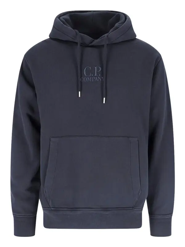C.P. COMPANY 100% Cotton Crewneck Sweater - Blue