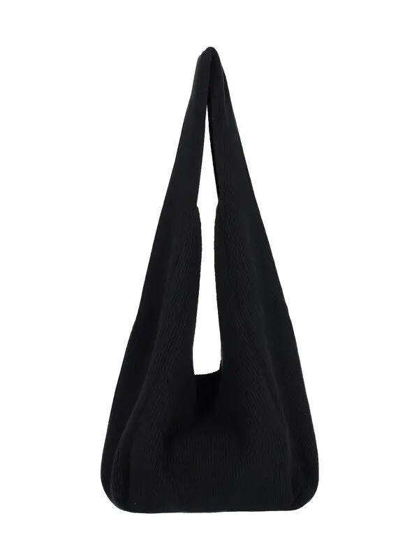 AYA MUSE Wool-cashmere Blend Shoulder Bag - Black