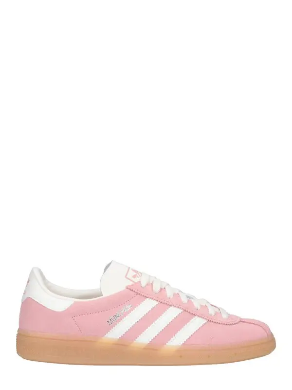 Adidas 100% Leather Sneakers With Metallic Detailing - Pink