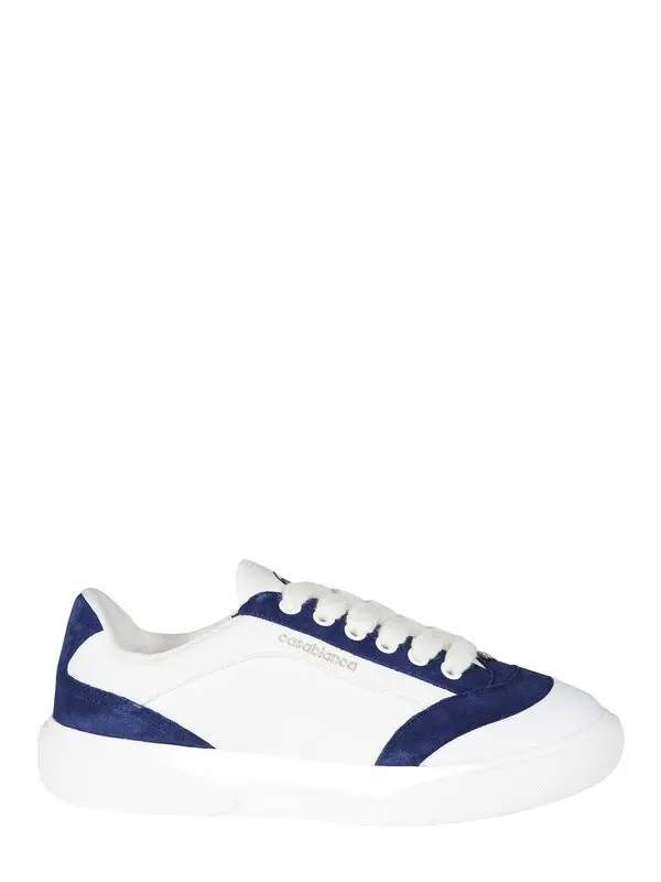 Casablanca Del Mar Leather & Textile Low Top Sneakers - Bianco