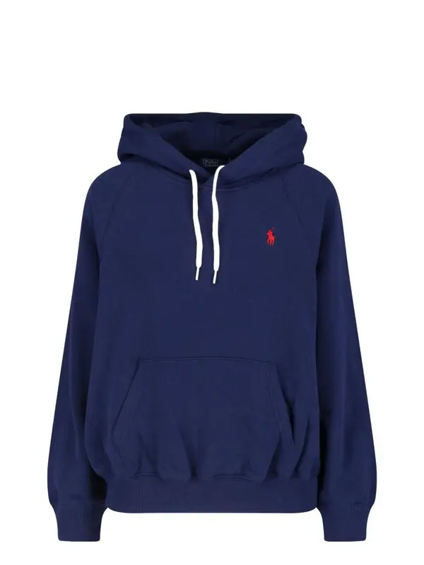 Polo Ralph Lauren Cotton Blend Hooded Sweatshirt - Blue