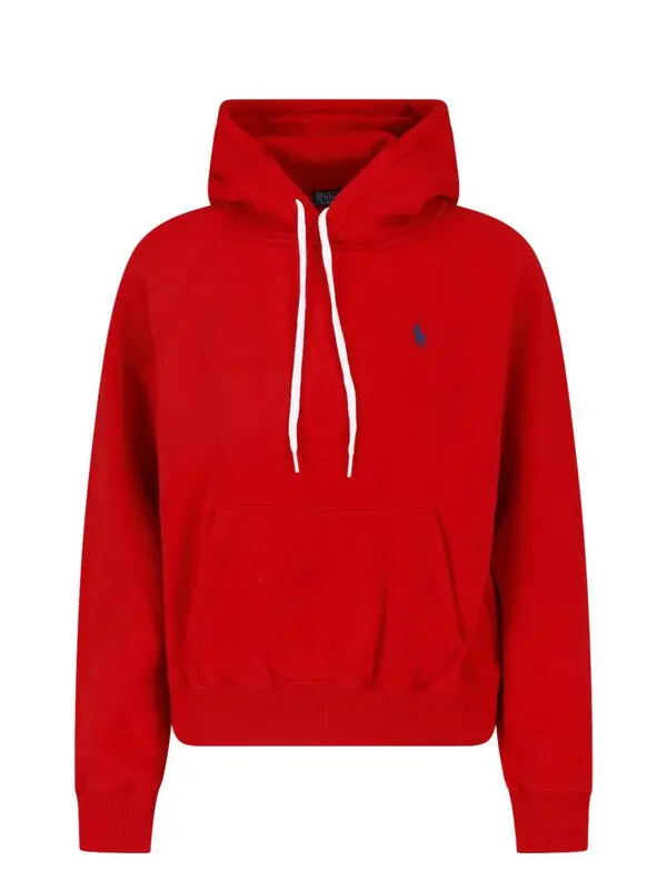Polo Ralph Lauren Pullover Hoodie With Embroidered Logo - Red