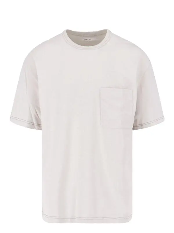 LEMAIRE Pocket Crewneck T-shirt - Cream