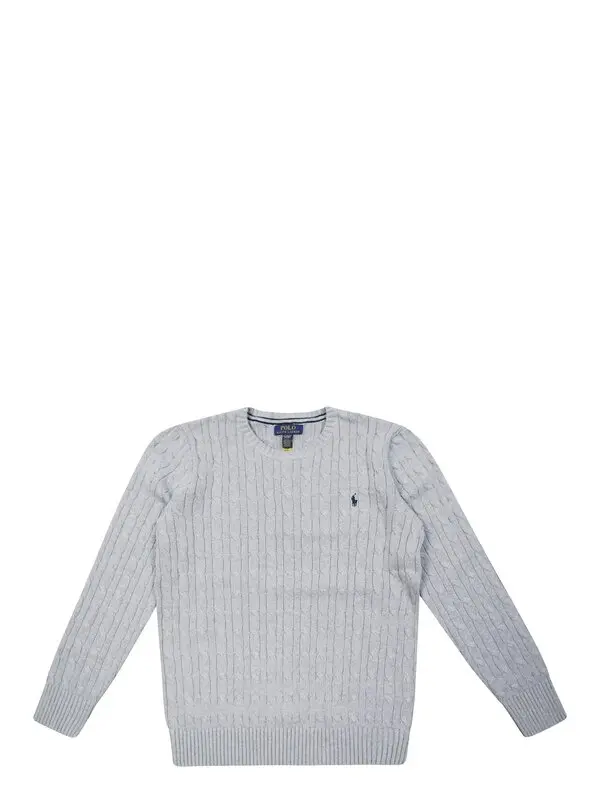 Polo Ralph Lauren Cable-knit Crewneck Long Sleeve Sweater - Grigio