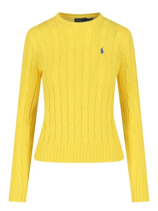 Polo Ralph Lauren Cable Knit Crewneck Sweater - Yellow