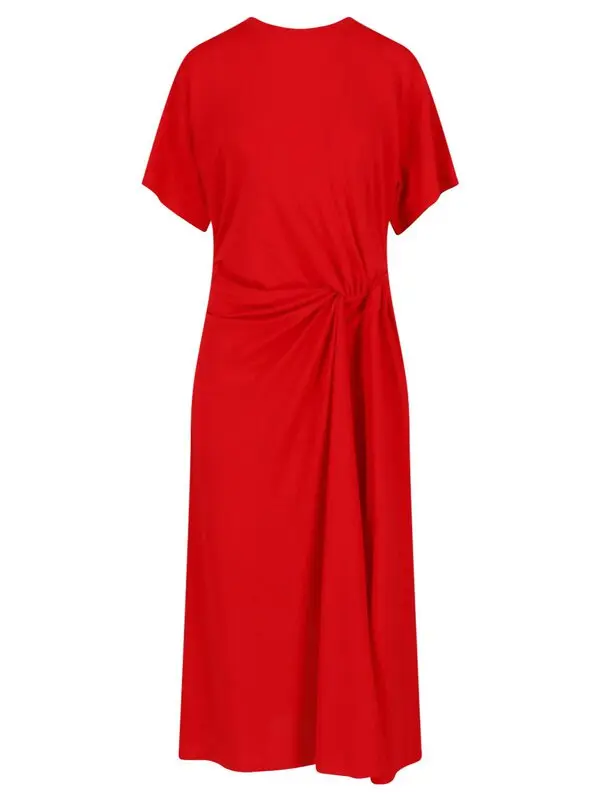 Polo Ralph Lauren Knotted Midi Dress - Red