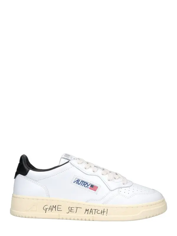 AUTRY Premium Leather Lace-up Sneakers - White