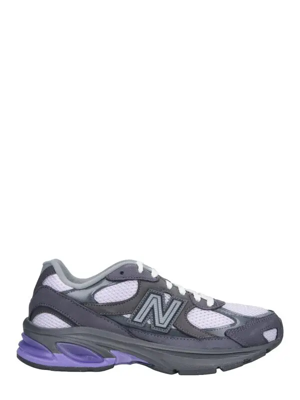 NEW BALANCE Leather & Mesh Lace-up Sneakers - Grey