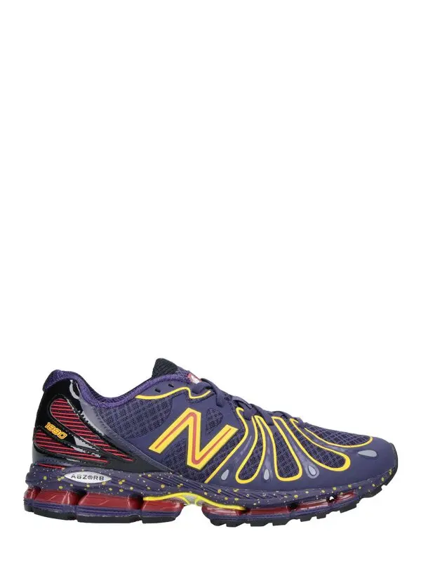 NEW BALANCE Leather & Mesh Lace-up Sneakers - Violet