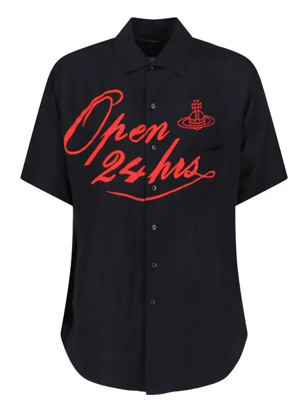 VIVIENNE WESTWOOD 100% Viscose Shirt - Black