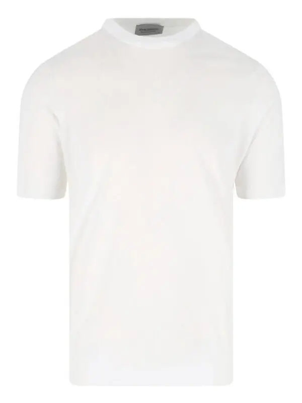 John Smedley Classic Crew Neck T-shirt In Cotton For - White