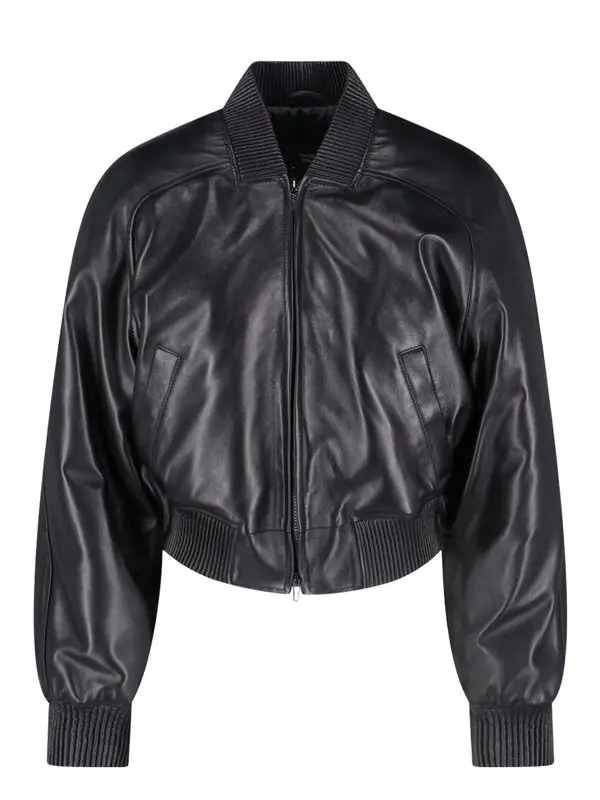 Phoebe Philo Lamb Leather Jacket - Black