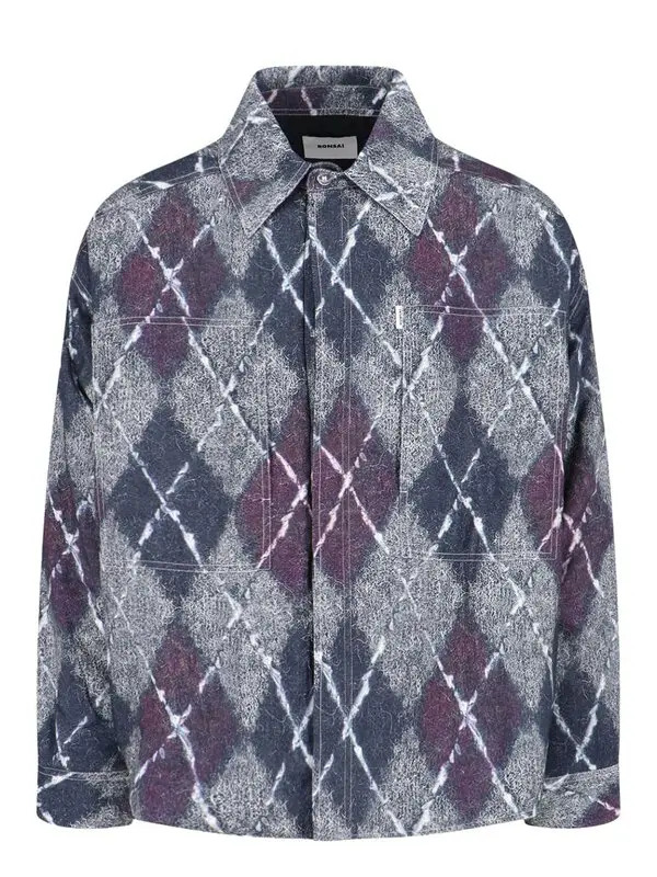 BONSAI Printed Button-up Overshirt - Multicolour
