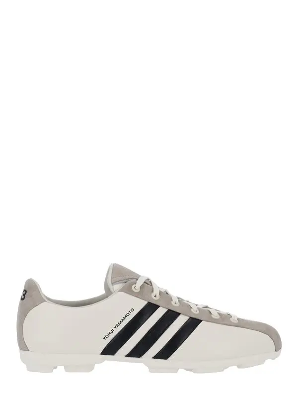 Y3 100% Leather Lace-up Sneakers - White