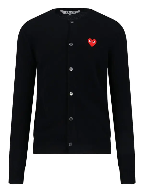 Play Comme Des Garcon Play Comme Des Garcons Cardigan - Black