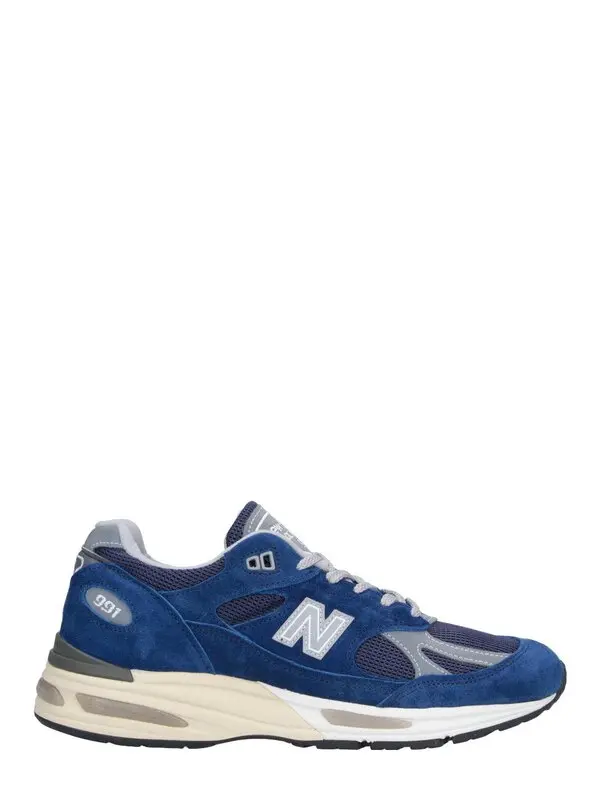 NEW BALANCE Suede & Mesh Lace-up Sneakers - Blue