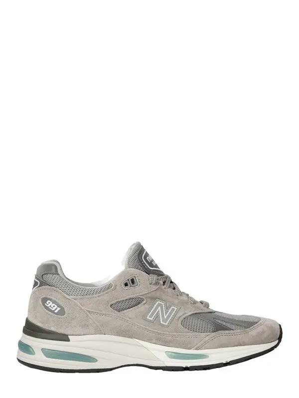 NEW BALANCE Suede And Mesh Paneled Lace-up Sneakers - Grey