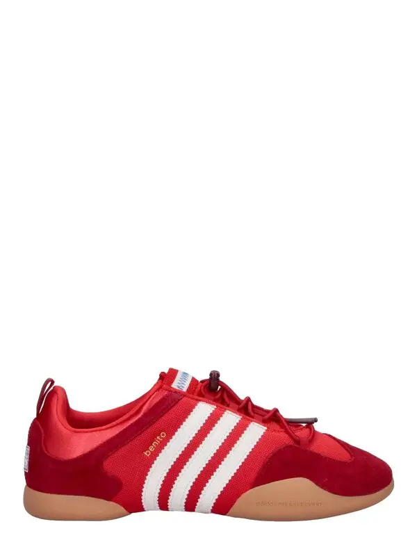 Adidas Leather And Textile Lace-up Sneakers - Red
