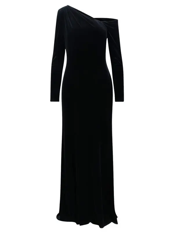 Ralph Lauren Ribbed Stretch Gown - Black