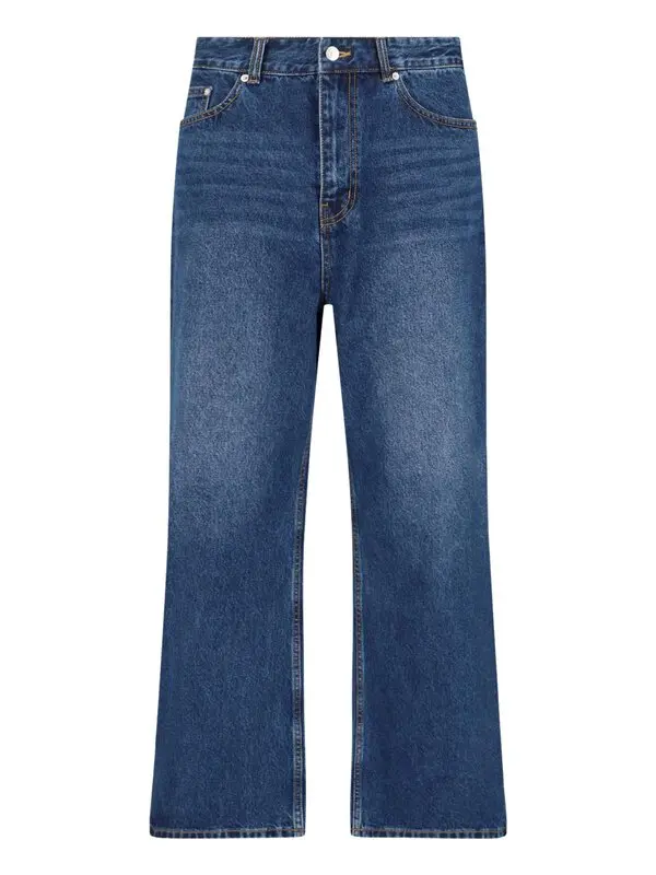 DUNST High-rise Wide-leg Jeans - Blue