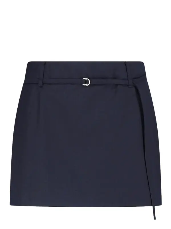 DUNST Draped Mini Skirt - Blue