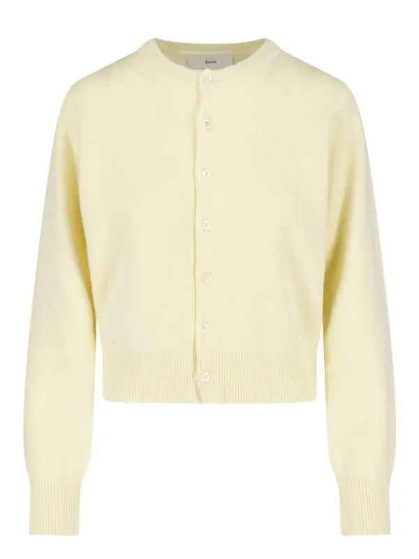 DUNST Button-front Knit Cardigan - Yellow