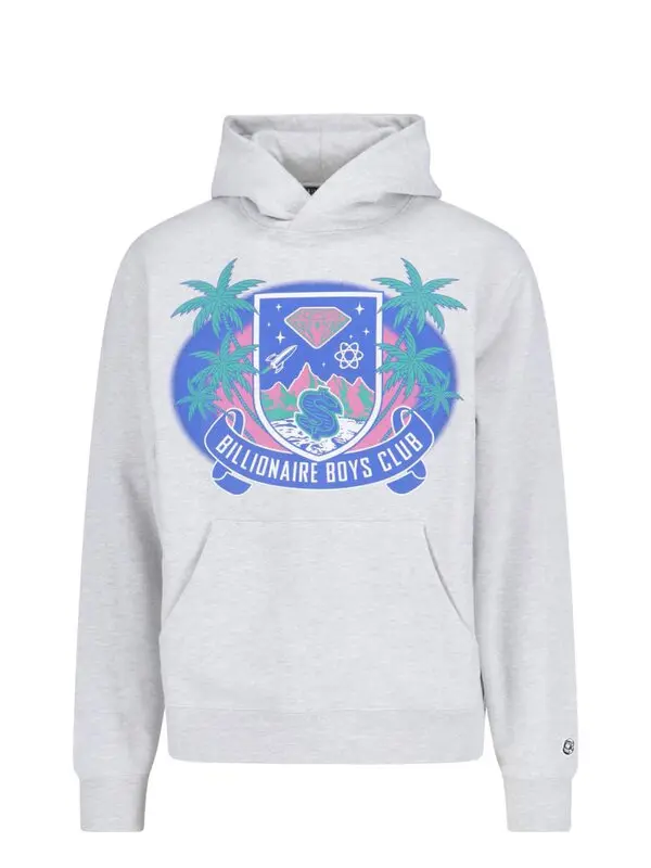 BILLIONAIRE Graphic Print Hoodie - Grey