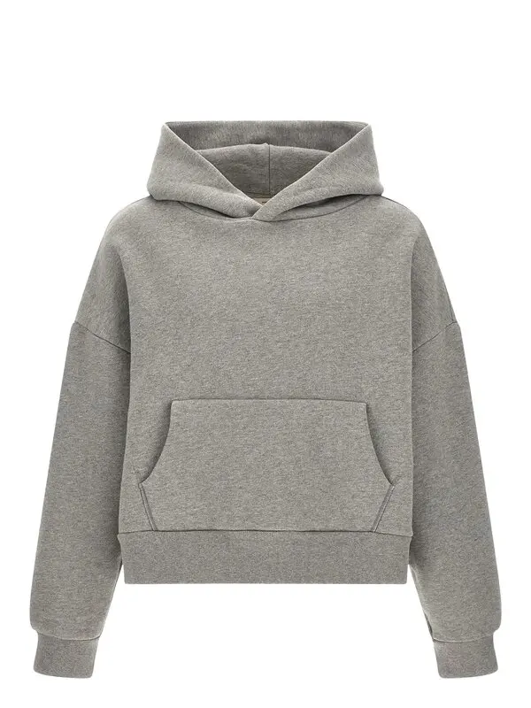 ENTIRE STUDIOS Long Sleeve Half-zip Mock Neck Top - Grey