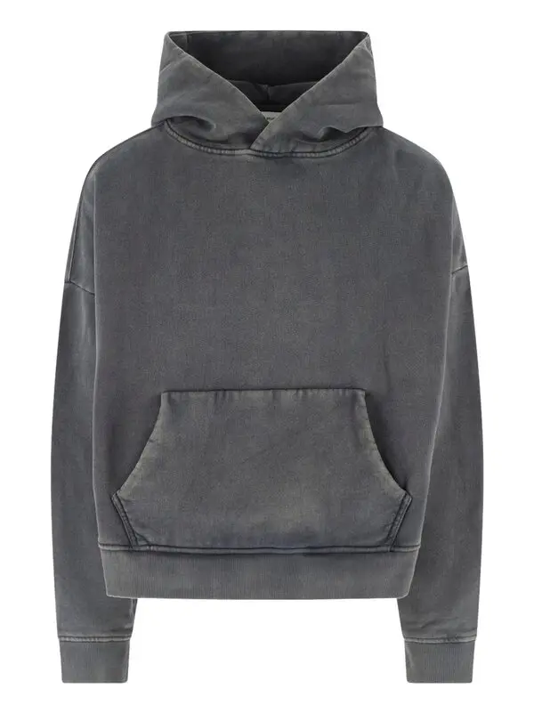 ENTIRE STUDIOS Washed Organic Cotton Hooded Sweatshirt - Black