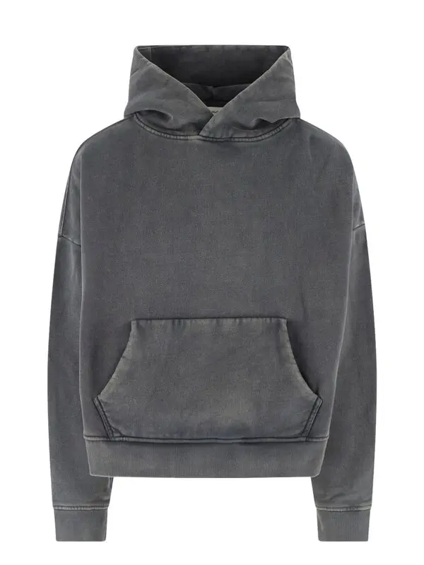 ENTIRE STUDIOS Washed Organic Cotton Hooded Sweatshirt - Black