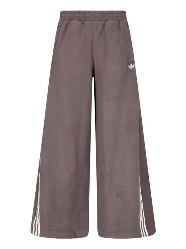 Adidas Wide-leg Track Pants - Brown