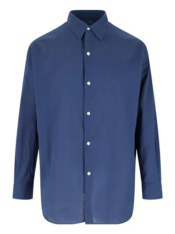 KAPTAIN SUNSHINE Kaptain-style 100% Cotton Shirt For - Blue