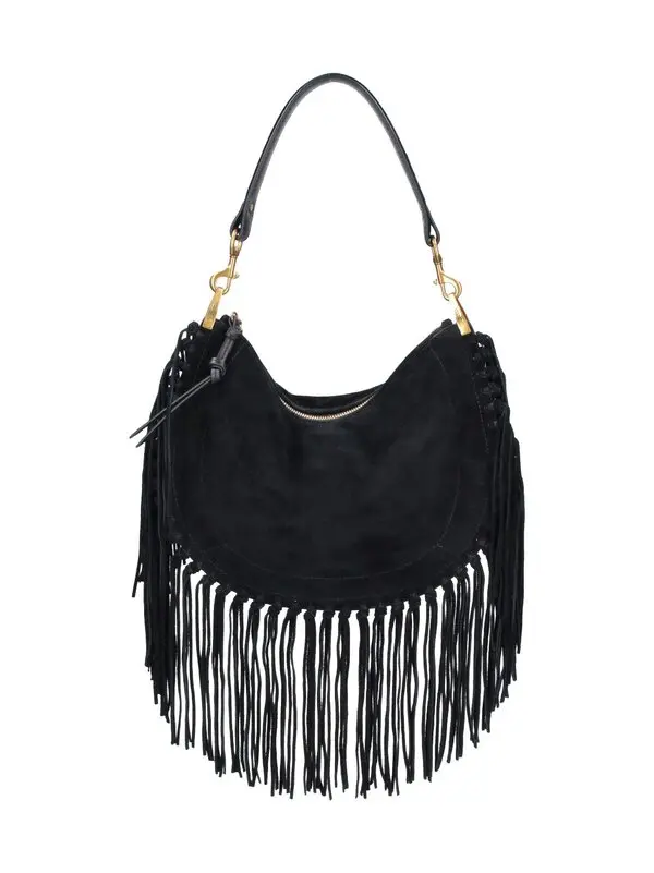 Isabel Marant Étoile Shoulder Bag With Fringe - Black