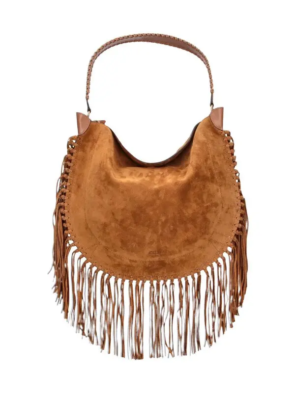 Isabel Marant Étoile Fringe Suede Shoulder Bag - Brown