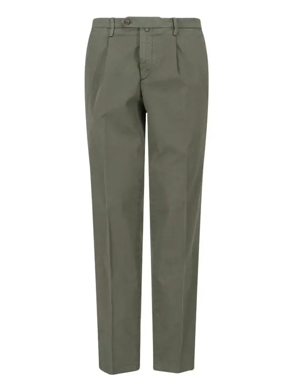 BRIGLIA 1949 Stretch Cotton Trousers - Green