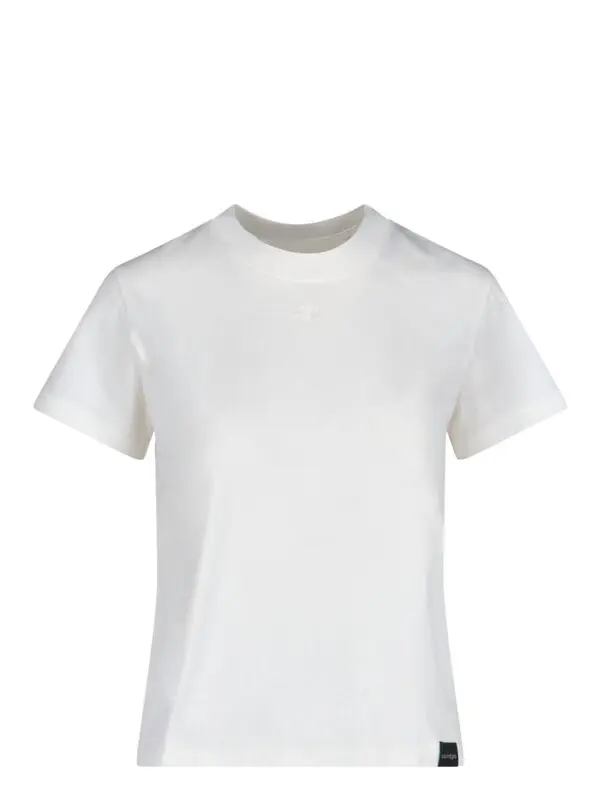 COURREGES 100% Cotton Essential T-shirt - White