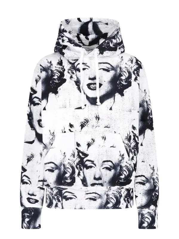 Vaquera Graphic Print Hoodie - White
