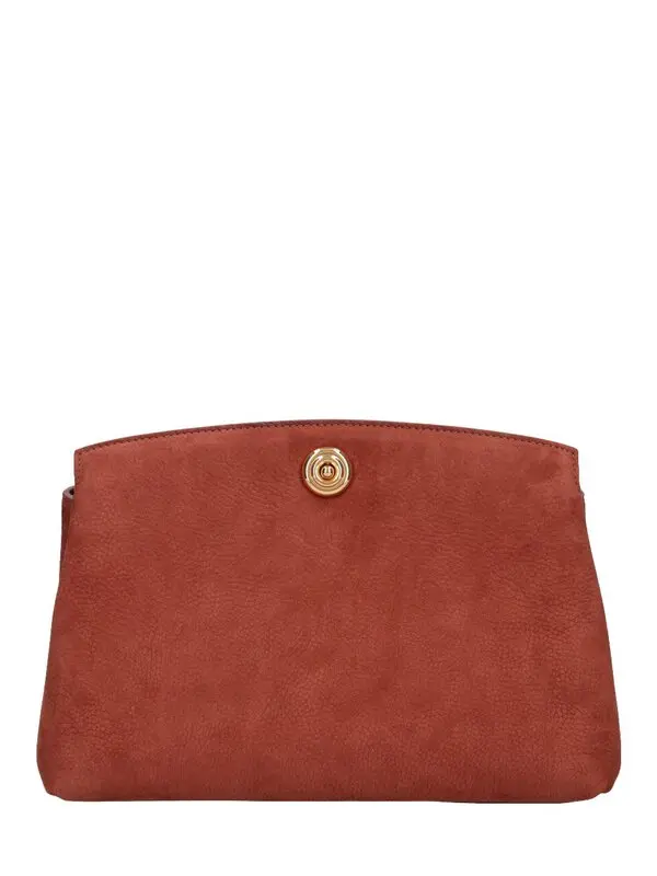 LIFFNER Calf Leather Shoulder Bag With Buckled Detail - Brown