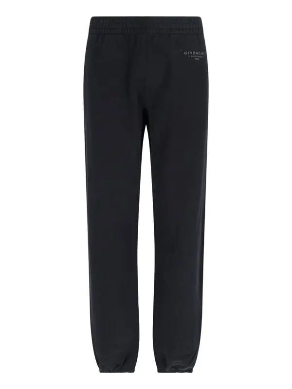Givenchy 100% Cotton Elasticated Waist Trousers - Black