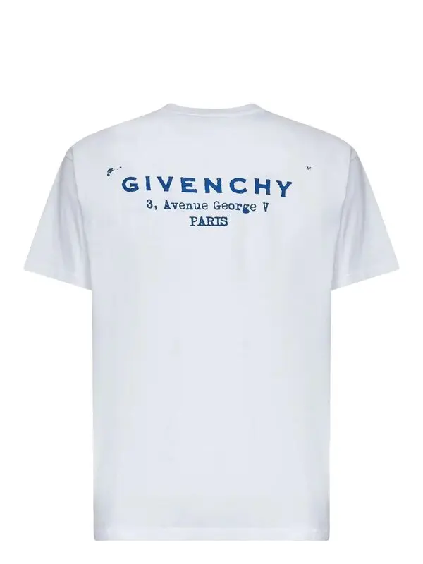 Givenchy T-shirt In Cotton With Stamp Print - White