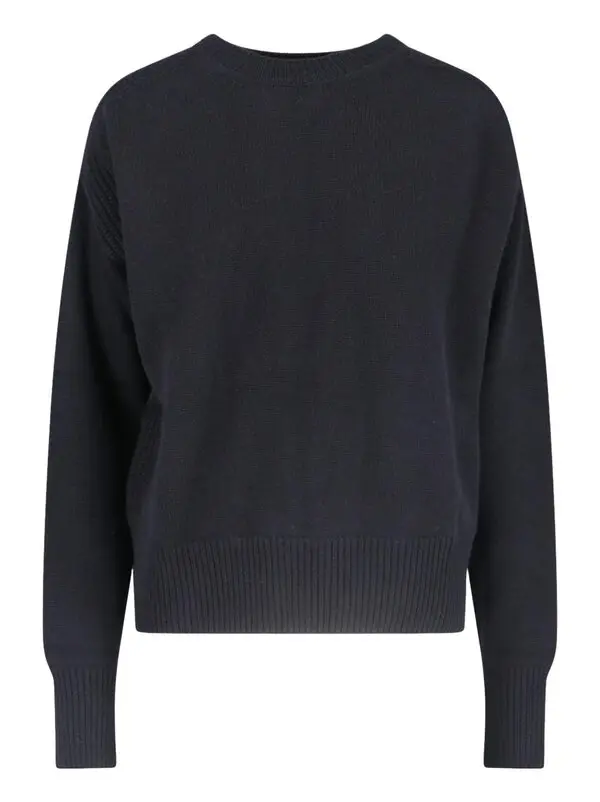 SA SU PHI 100% Cashmere Crew Neck Sweater - Black